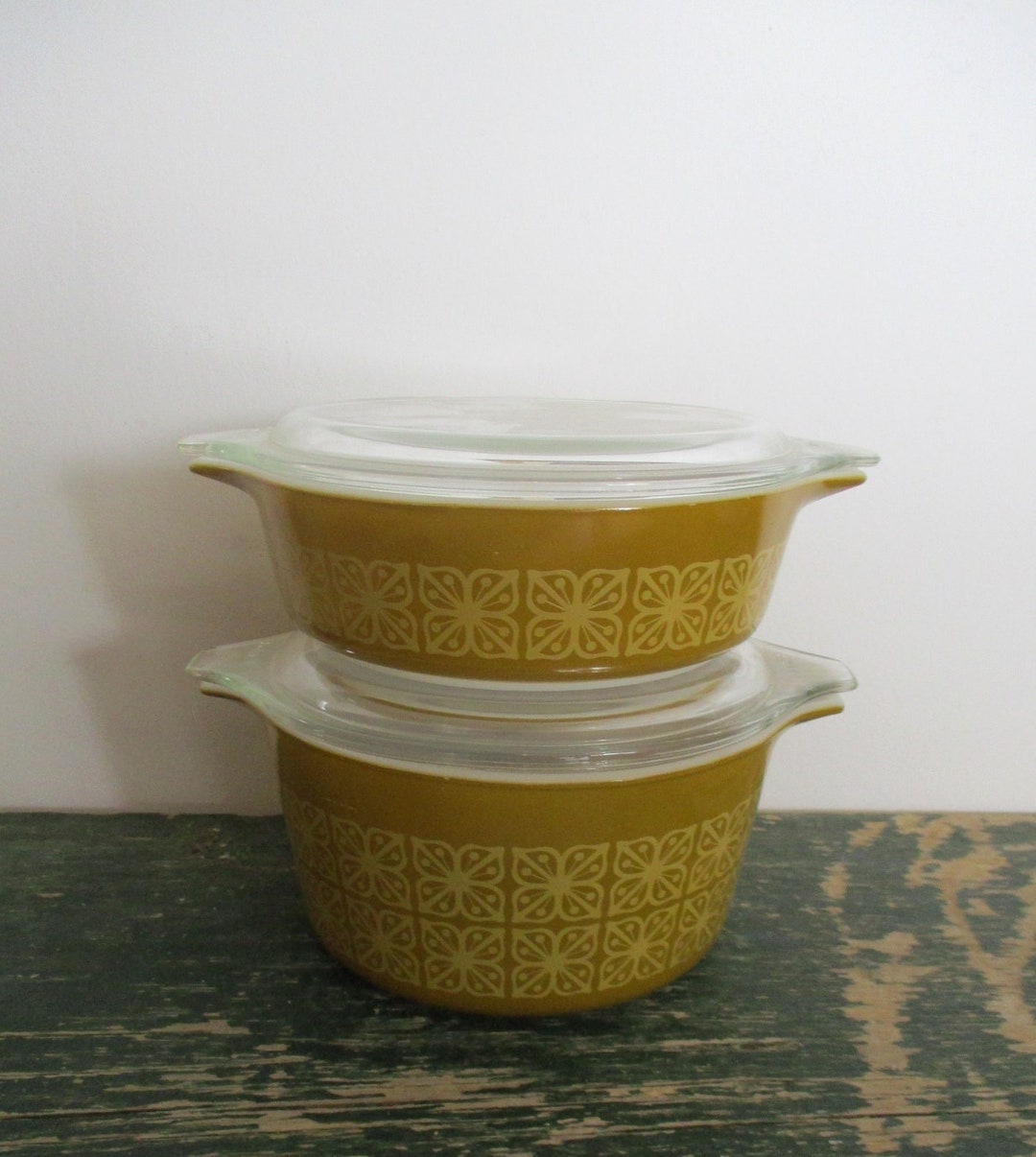 Vintage Pyrex USA Square Flowers Vintage Pyrex ,pyrex Milk Glass, Pyrex ...