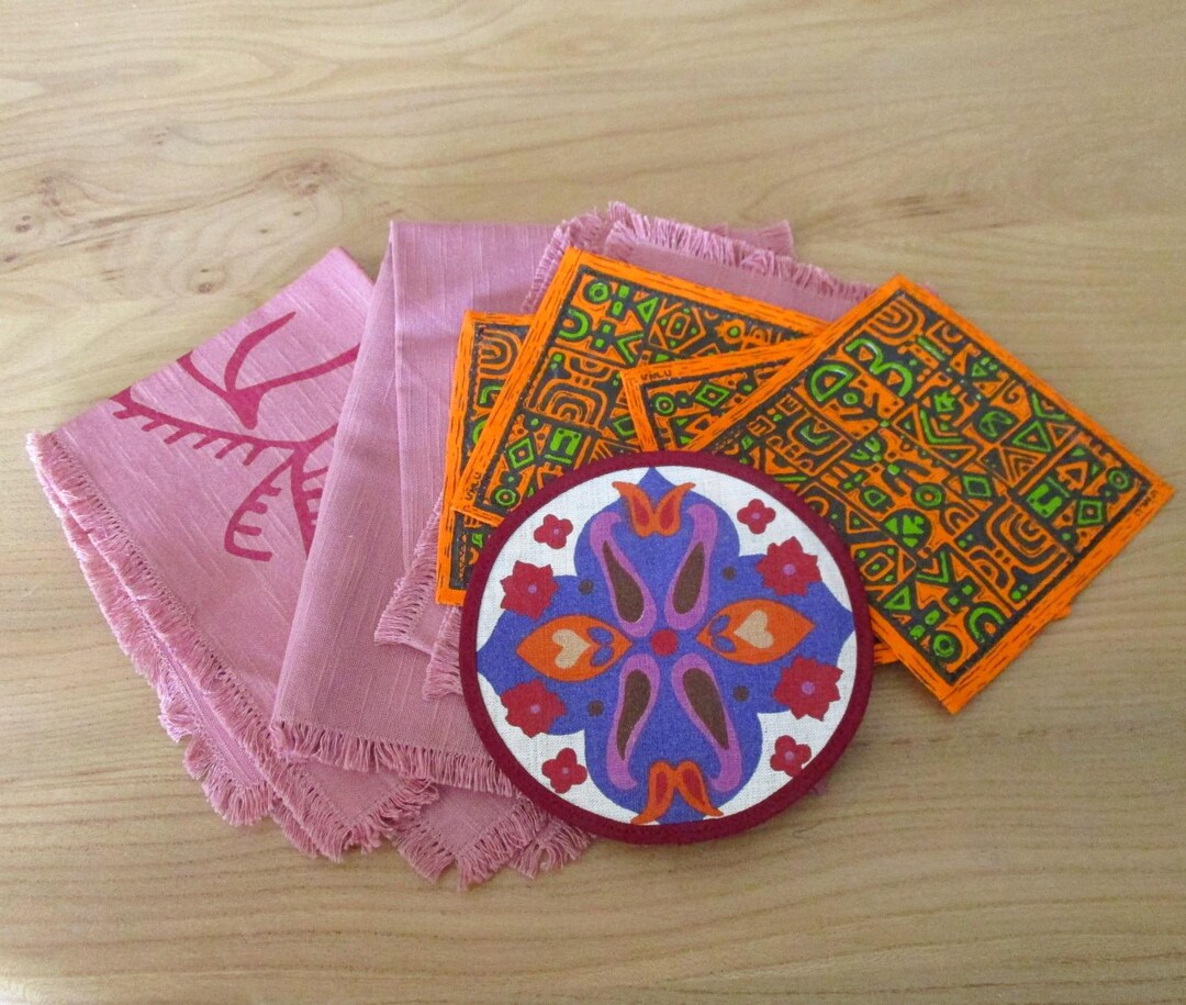 Place Mats , Drink Mats Lot ,israel Table Linen Lot ,israel 1960s -70s ...