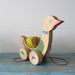Push Pull Toy Duck, Duck Wheel Cart ,vintage Israeli Toys , Wooden Toys ...
