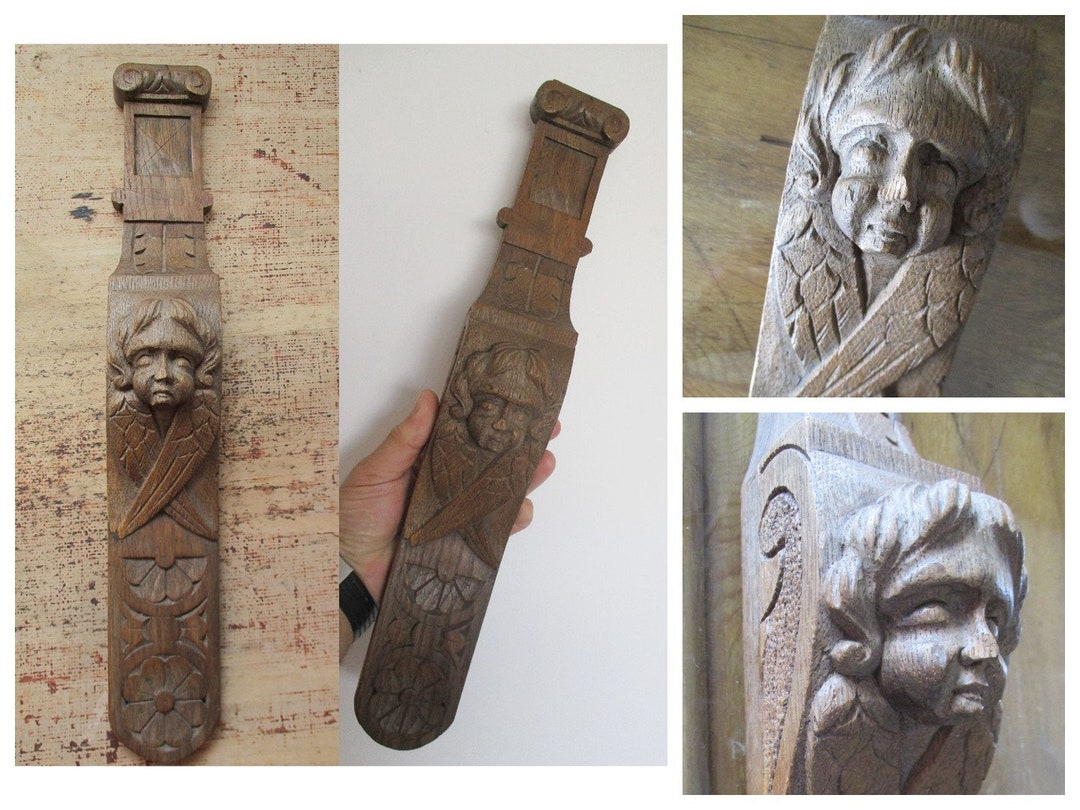 Angel Caryatid, Antique Carved Caryatid, Carved Wooden Caryatids, Neo ...