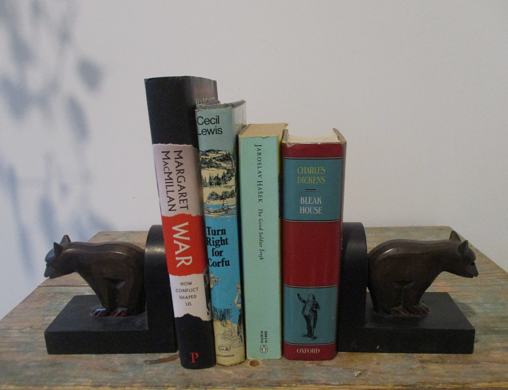 Hand Carved Animal Bookends Vintage Bookends bear Cub | Etsy