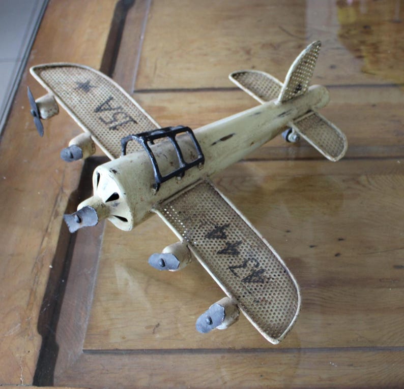 Metal Airplane, Plane, Assemblage Scrap Metal Plane, Boy, Toys, Summer ...
