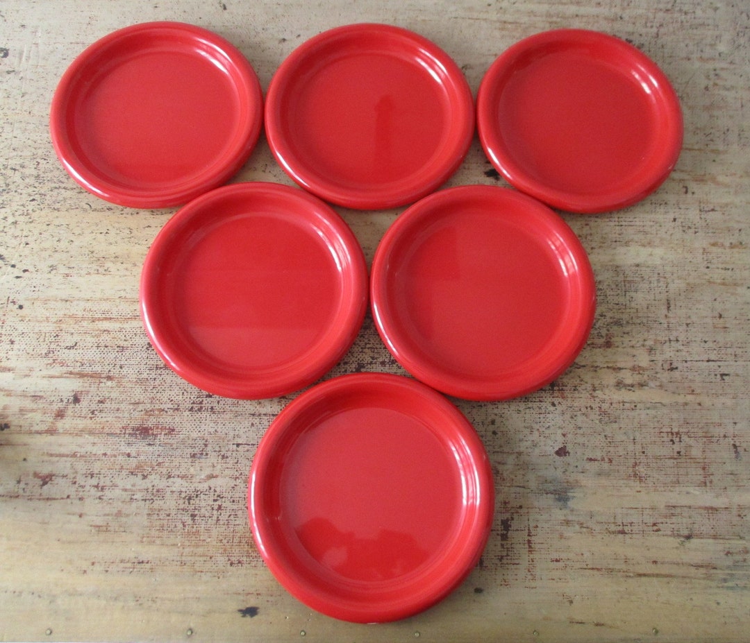 Biesse Red Melamine Plate Set ,pino Spagnolo for Biesse, Coffee Set ...