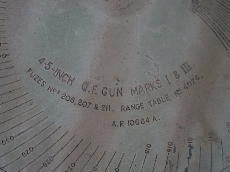 Quick Firing Gun Range Table WW2 British Navy Q.F Gun Range - Etsy