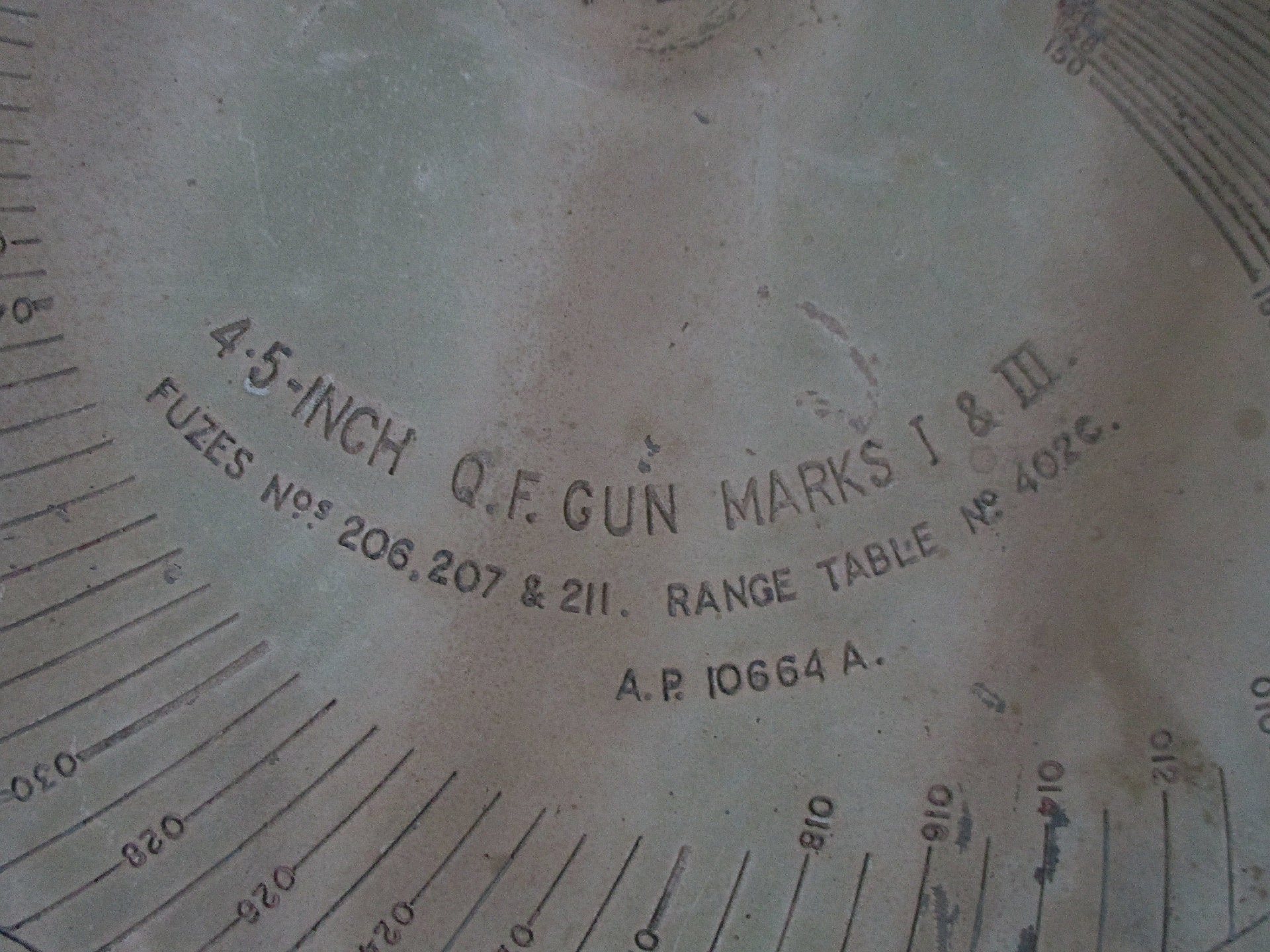 Quick Firing Gun Range Table WW2 British Navy Q.F Gun Range | Etsy