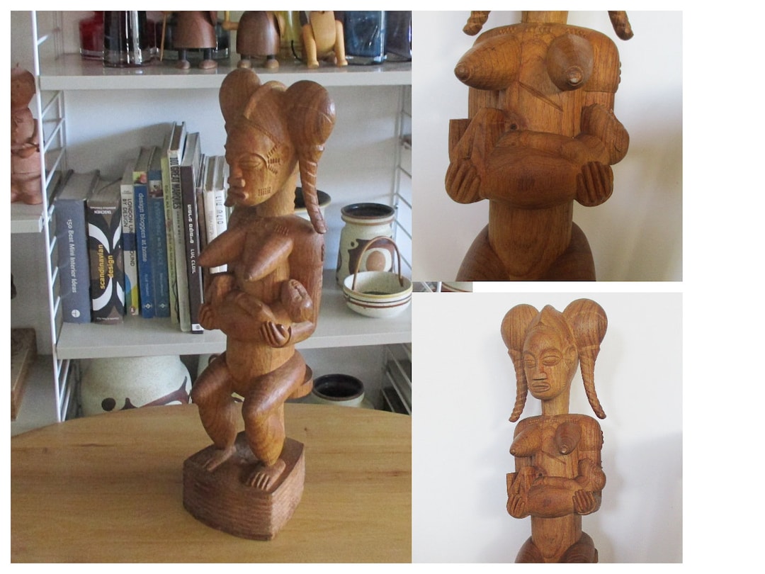 African Fertilely Sculpture , Maternity Statue , African Wood Sculpture ...