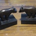 Hand Carved Animal Bookends Vintage Bookends ,bear Cub Bookends, Wooden ...