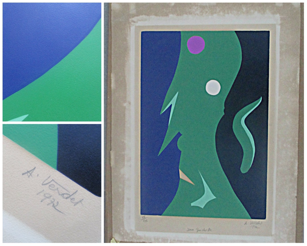 Verdet André Lithography Don Quixote, French Modern Art, French Wall ...