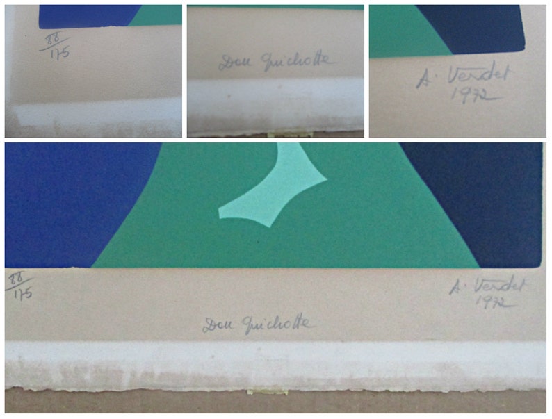 Verdet André Lithography Don Quixote French Modern Art - Etsy