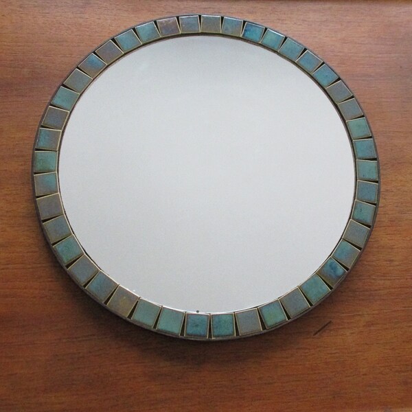 Round Ceramic Tile Mirrors - Etsy