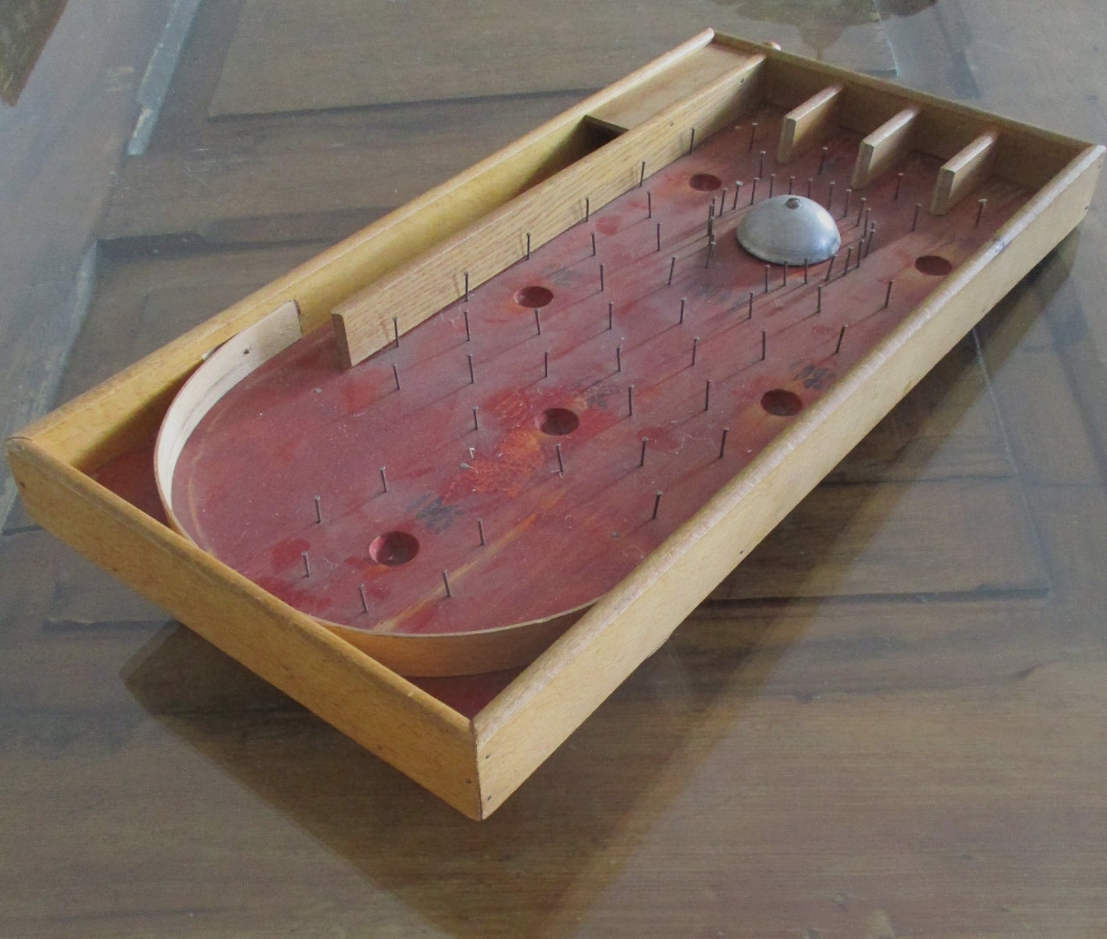 Wooden pinball Bagatelle game tabletop pinball machine | Etsy