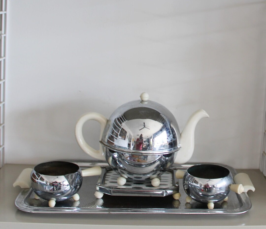 Ever Hot Tea Service, Art Deco Tea Service , Vintage Ever Hot Tea Pot ...