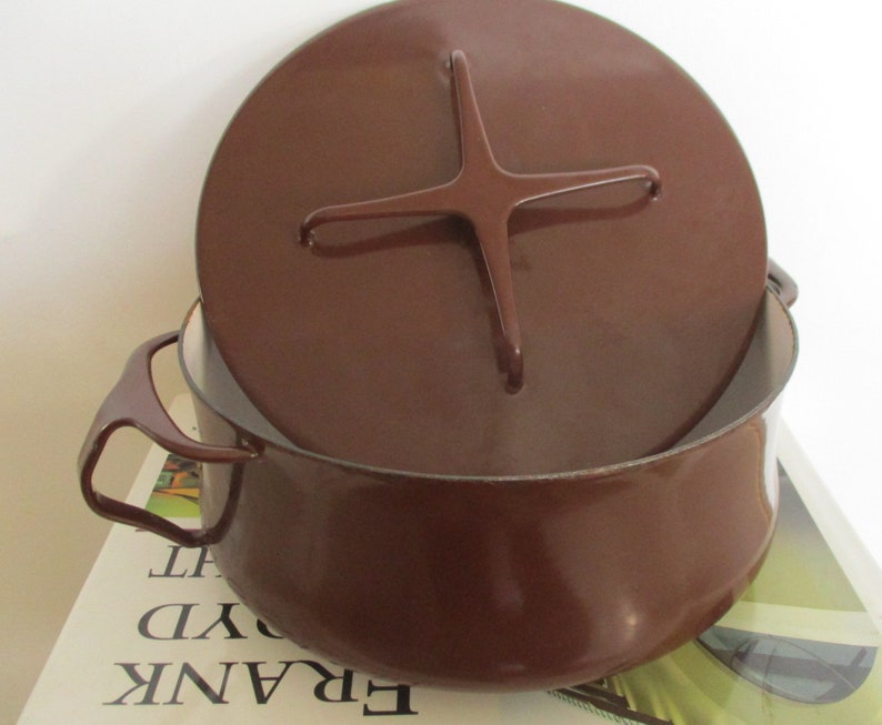 Brown Dansk Enamel Stock Pot With Lid. Scandinavian Cookware. Mid ...