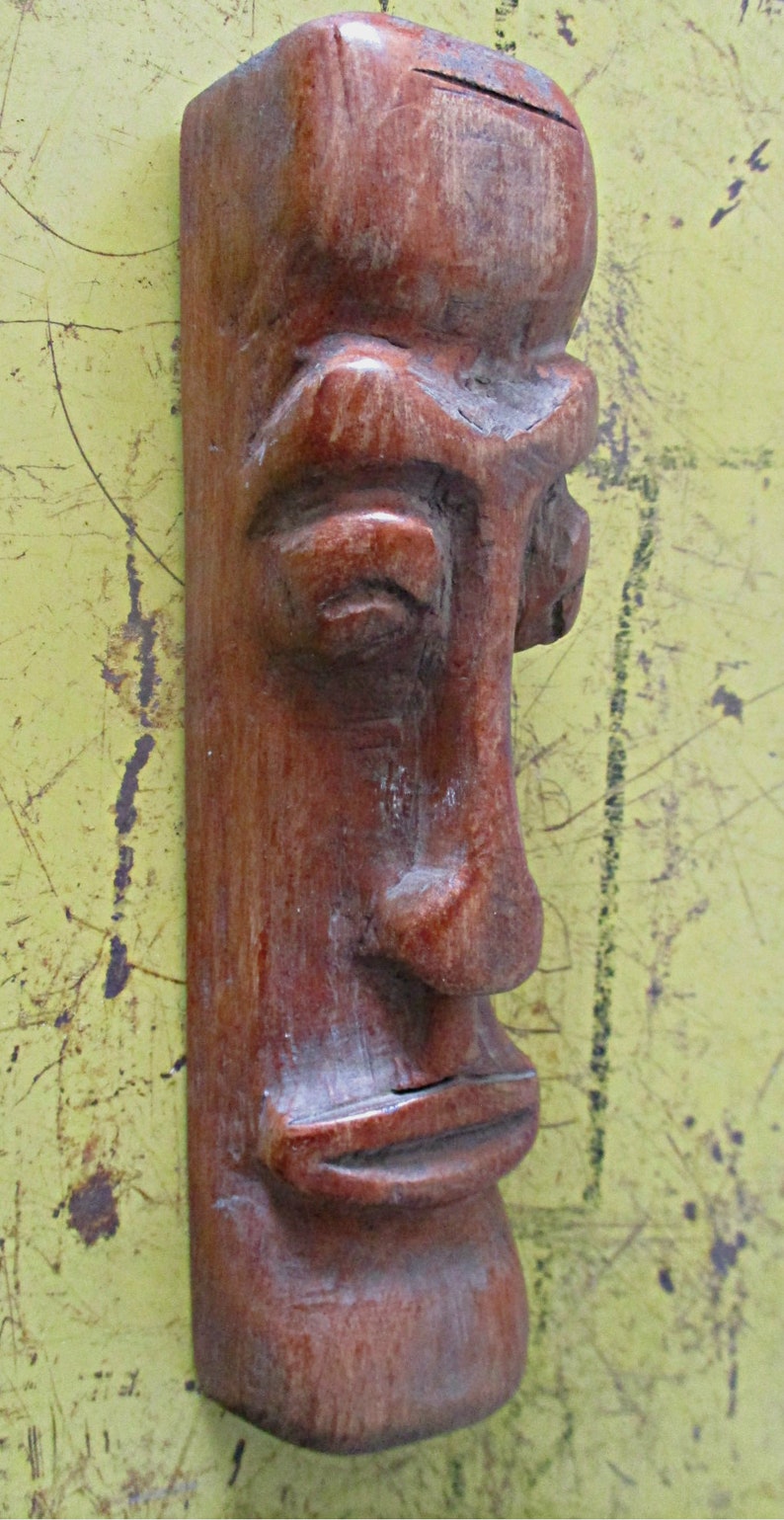 Folk Art Carved Face primitive Carved Mask folk Art Wood - Etsy