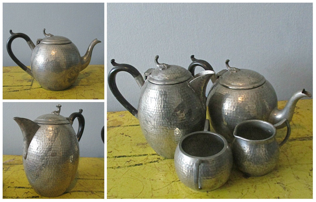 Vintage English Pewter Tea Set ,english Tea Set ,english Tea Service ...