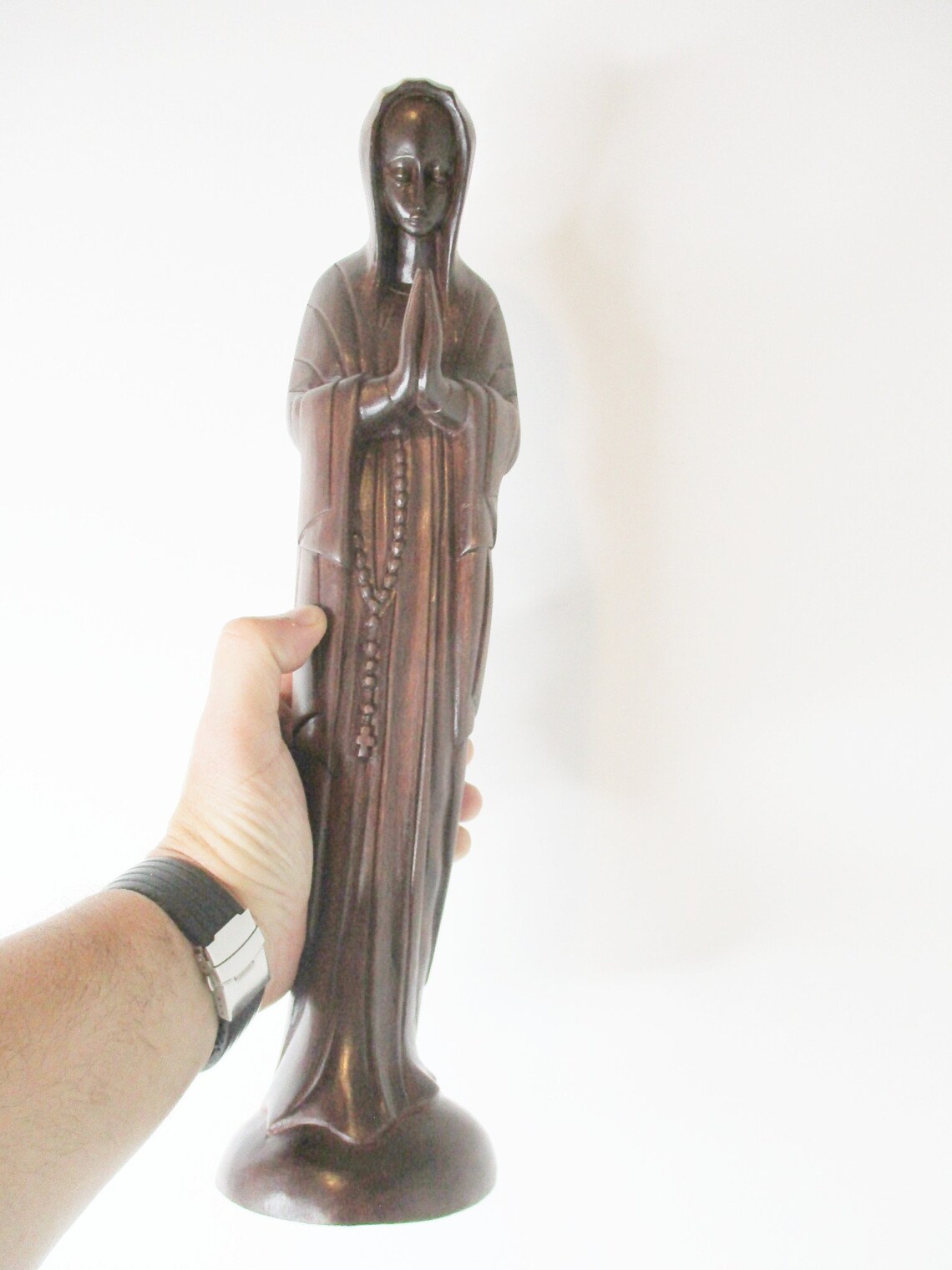 Monk in Prayer Statue ,african Hand Carved Art Deco Wooden Figurine ...