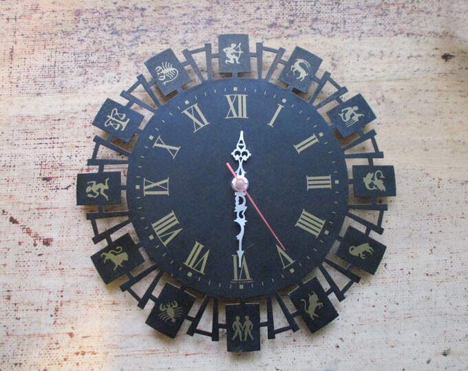 Zodiac Wall Clock ,german Zodiac Wall Clock, Zodiac Mcm Clock ,pop Art ...