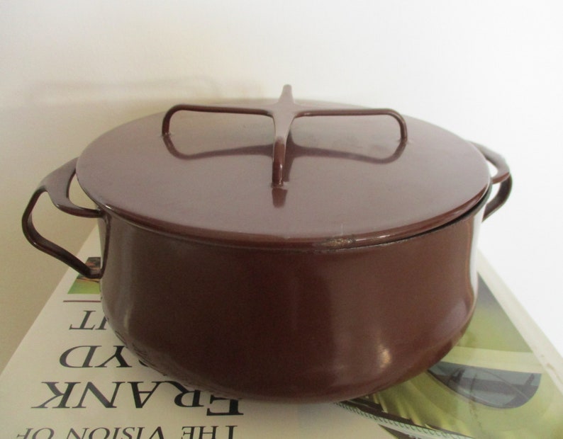 Brown Dansk Enamel Stock Pot With Lid. Scandinavian Cookware. Mid ...