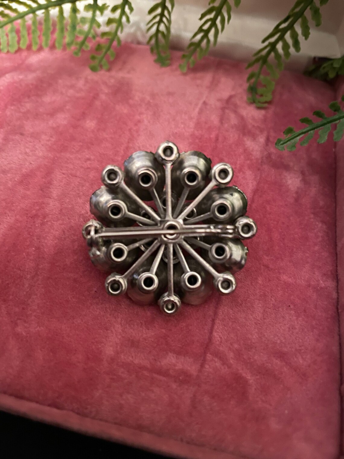 Vintage Austrian Brooch Riveted . Pale Blue - Etsy Sweden