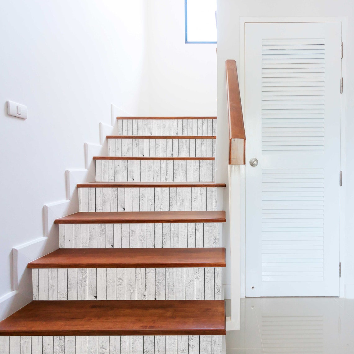 Vertical Shiplap Stair Riser Decals Wood Planks Peel and Stick - Etsy