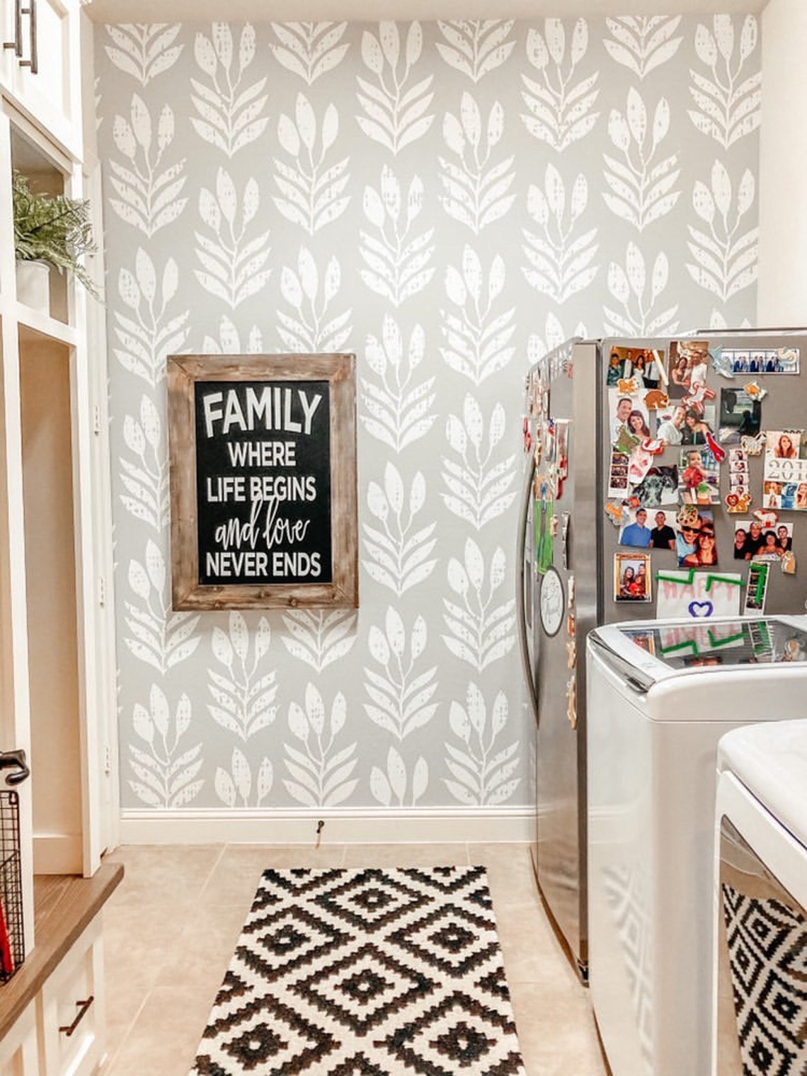 Removable Wall Mural Peel and Stick Decal Blooming Leaves - Etsy