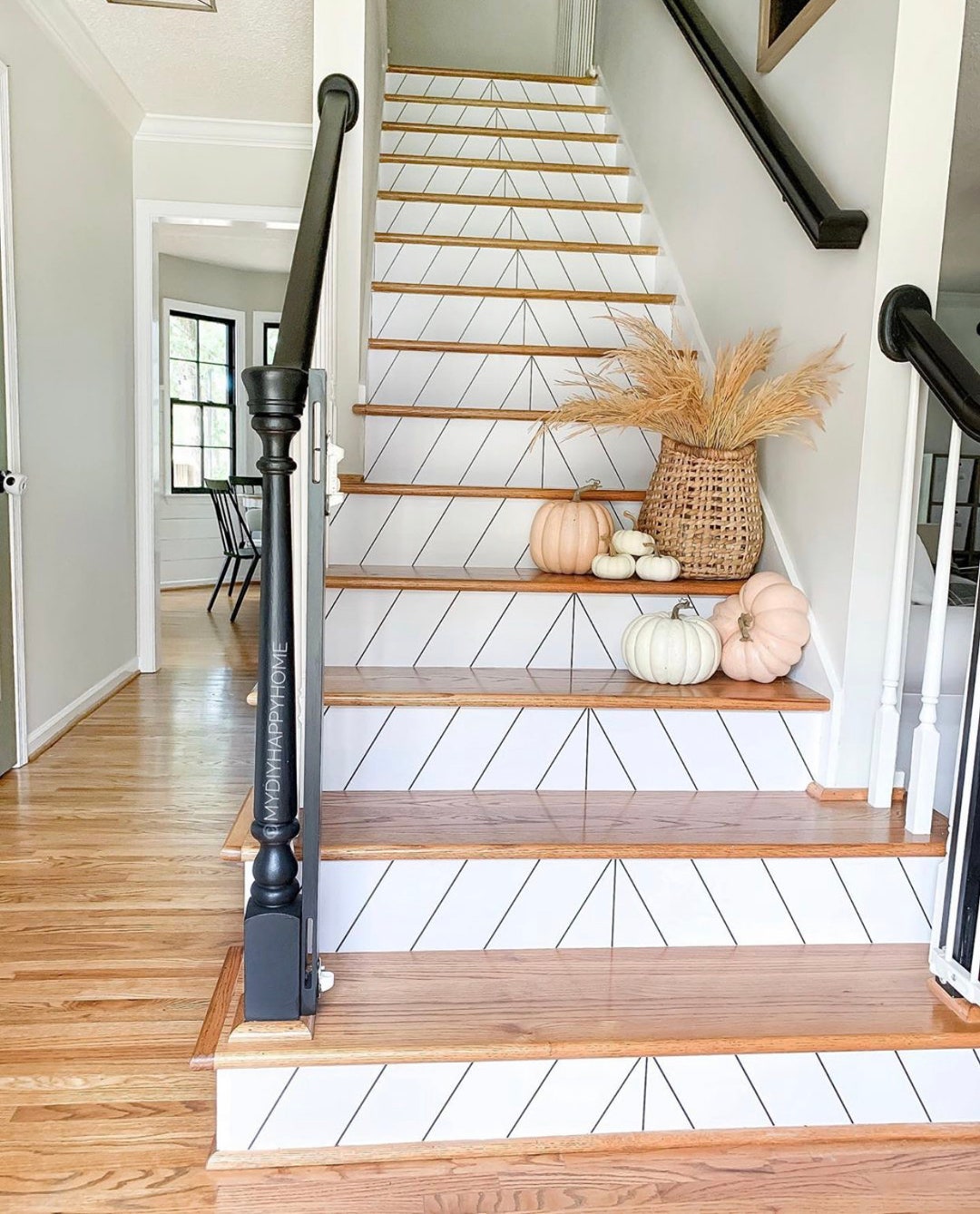Chevron Stair Riser Decals Vinyl Strips Minimalist Scandinavian Modern ...