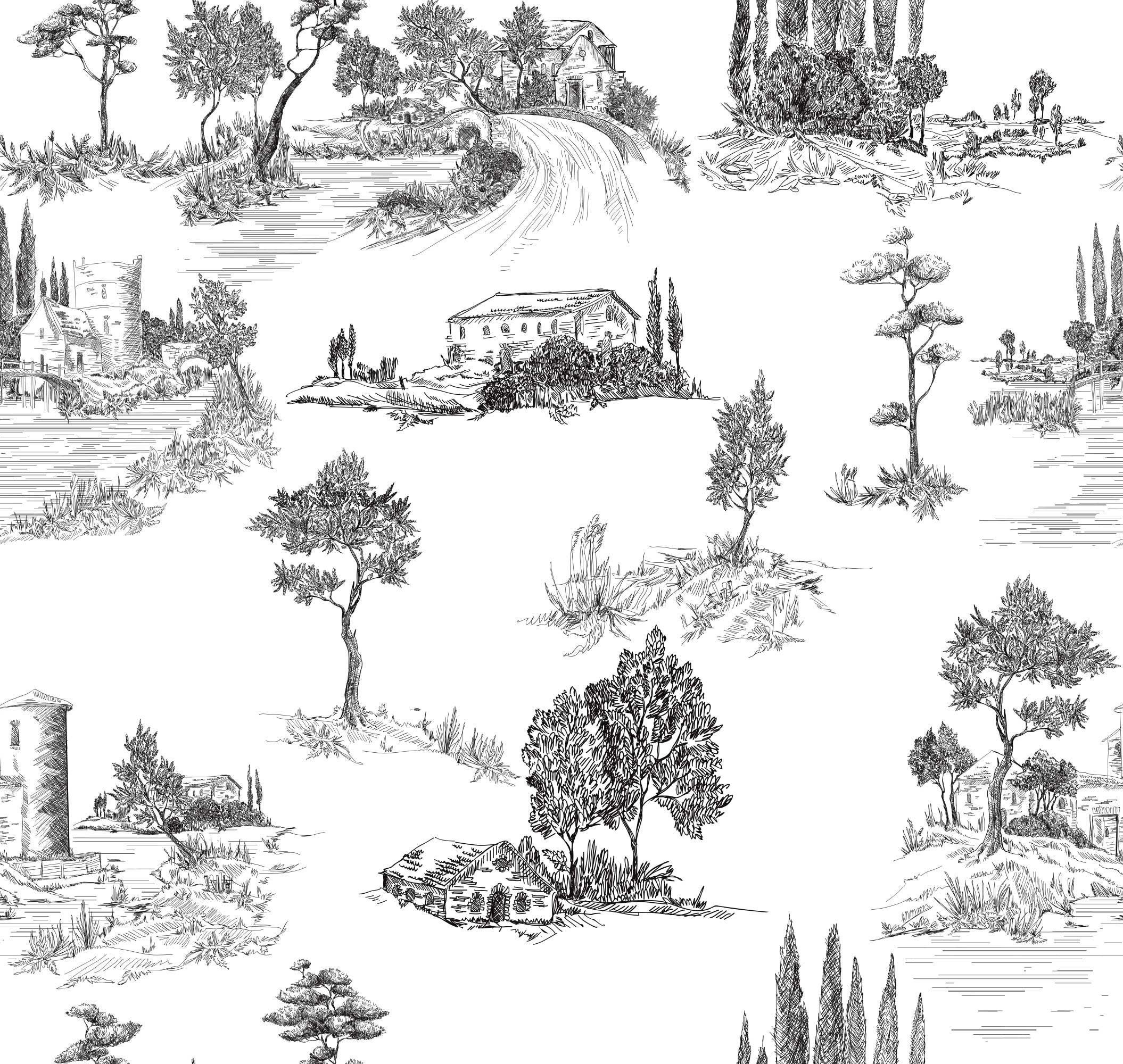 Italian Countryside Mural Peel and Stick Removable Decal - Etsy