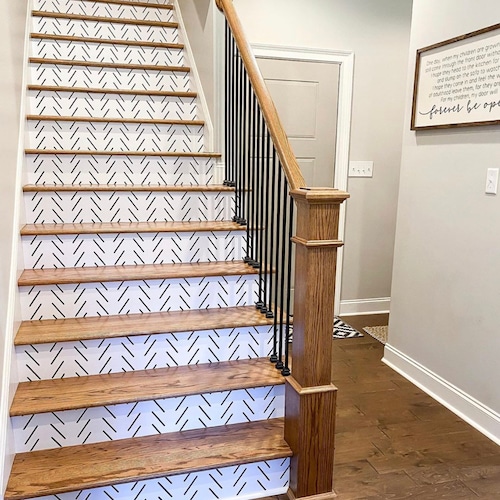 Stair Riser Decals Peel and Stick Removable Stickers Black - Etsy