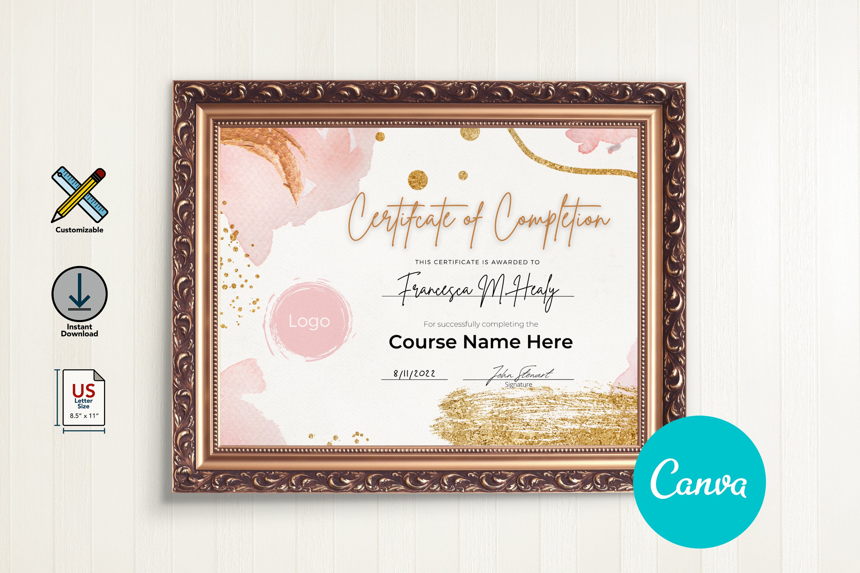 Paper & Party Supplies Templates Design & Templates Achievement Instant ...