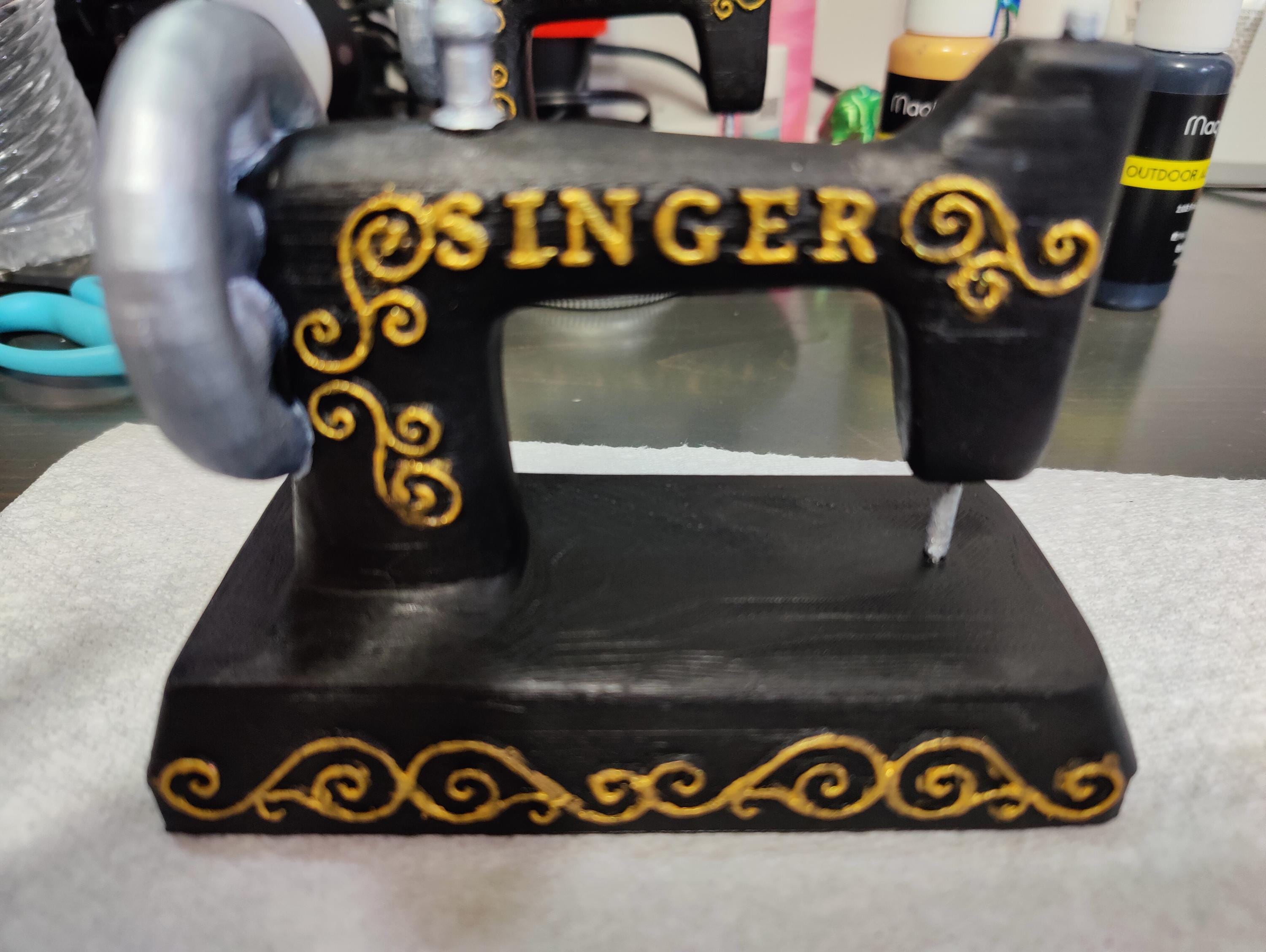Hand Painted 3D Printed Sewing Machine - Etsy
