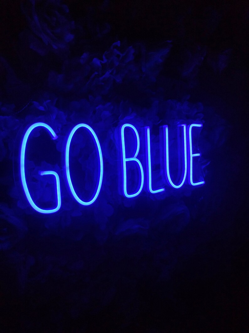 Custom Neon Sign Go Blue Neon Sign Wall Decor Neon Sign - Etsy