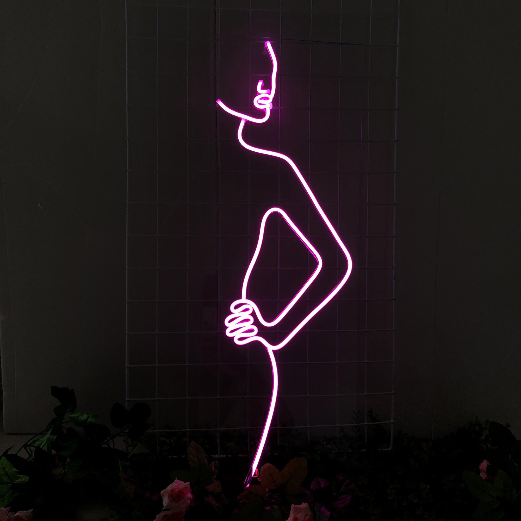 Custom Neon Sign Sexy Lady Bar Silhouette Decoration Flexible Etsy