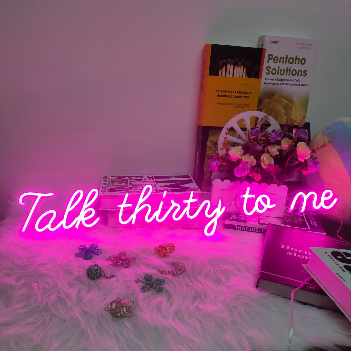 Neon Light Talk Thirty to Me Sign Custom Happy Birthday Decor - Etsy