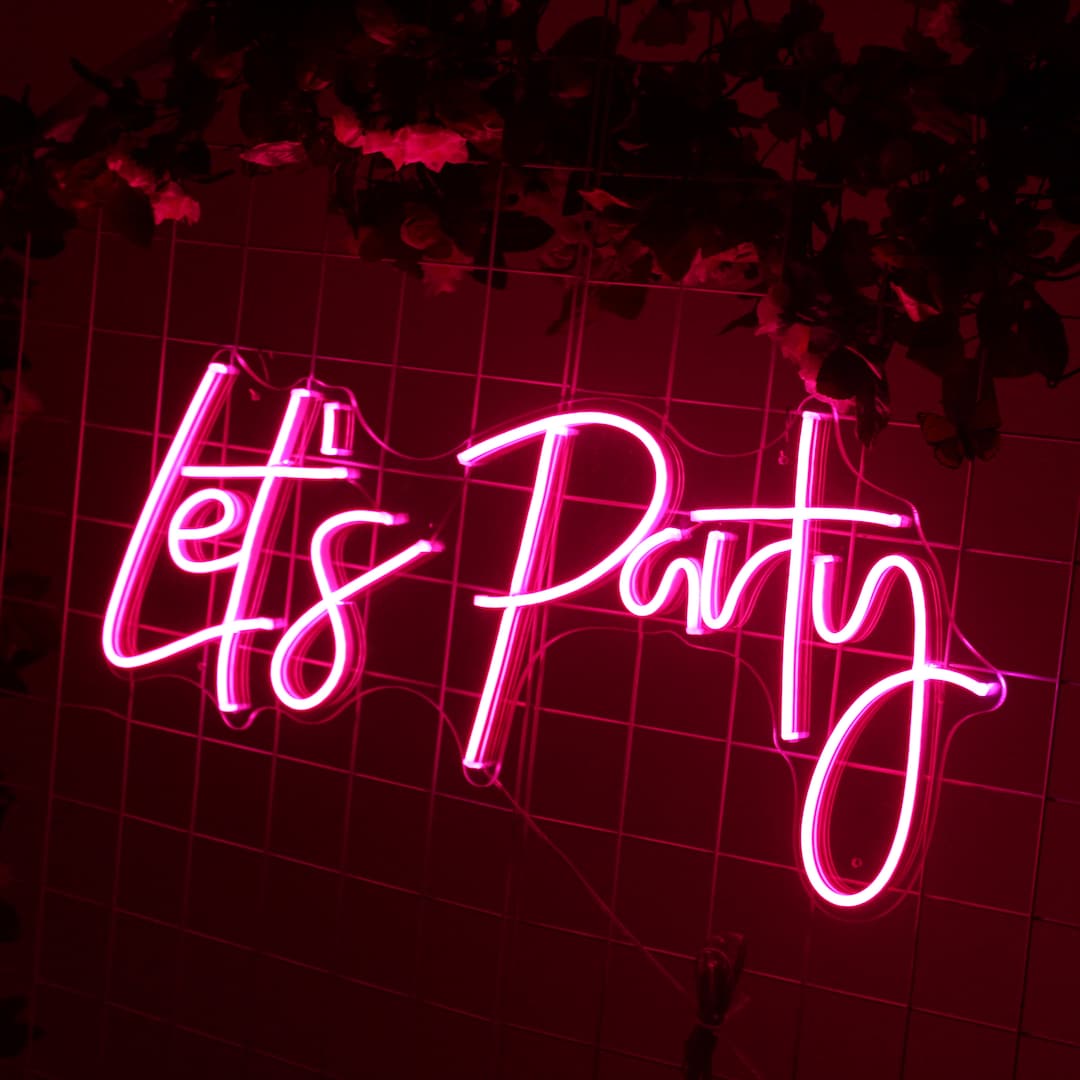 Let‘s Party Neon Signs Custom Decoration Wedding Decor Wall Hanging ...