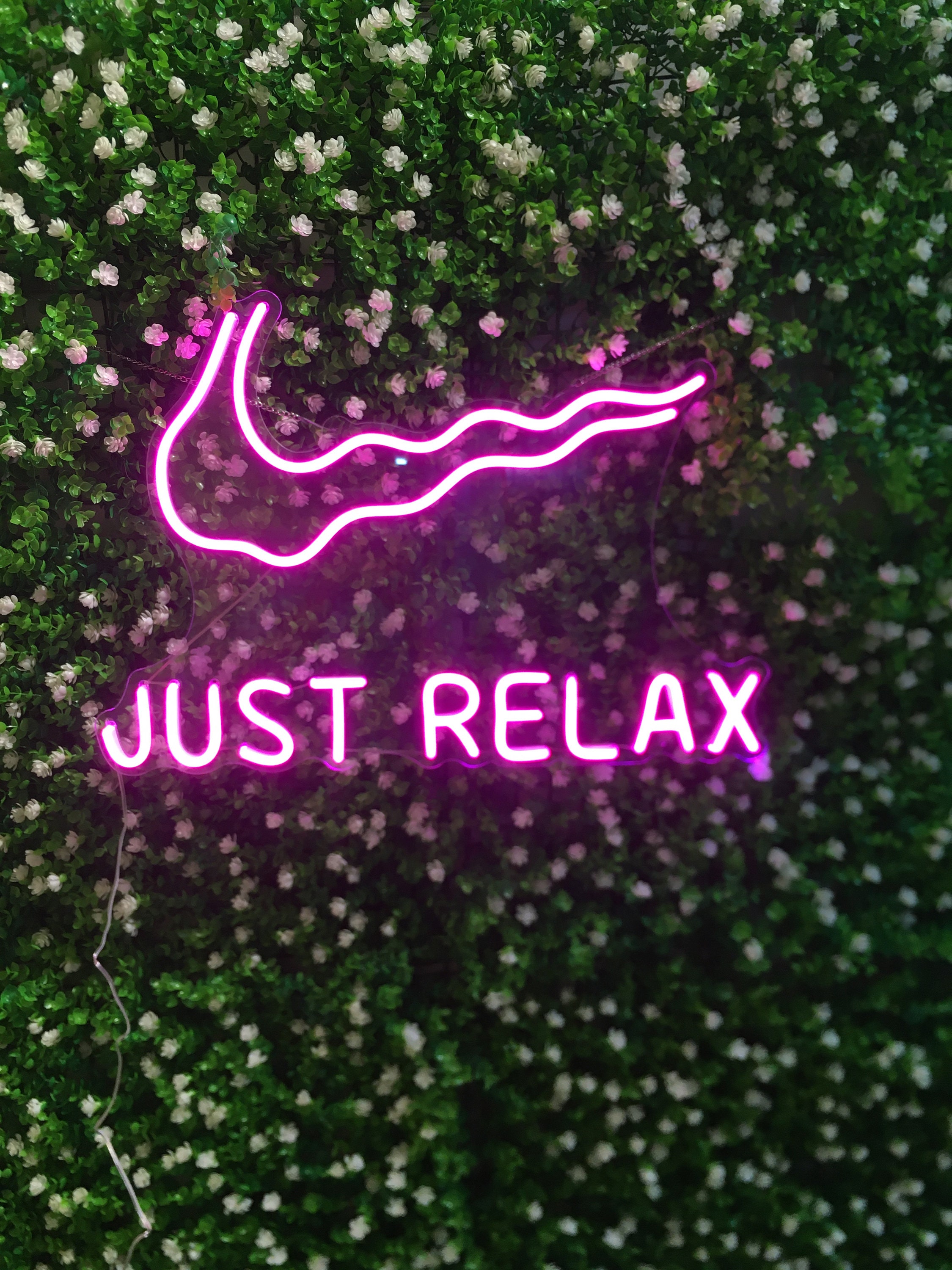 Just Relax Neon Signs Custom Logo Shop Nane for Kid Room | Etsy