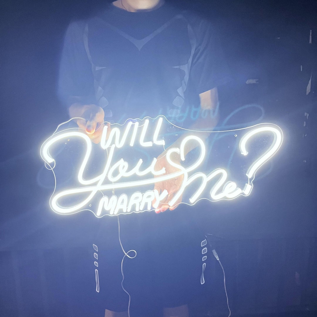 Neon Sign Custom | Neon Sign | Wedding Neon Sign | Will You Marry Me ...