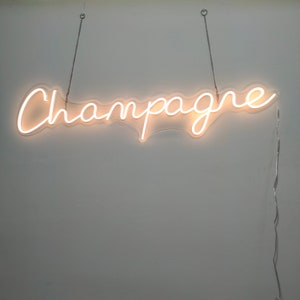 Custom Neon Sign Champagne Wedding Neon Sign Party Sign Wedding ...