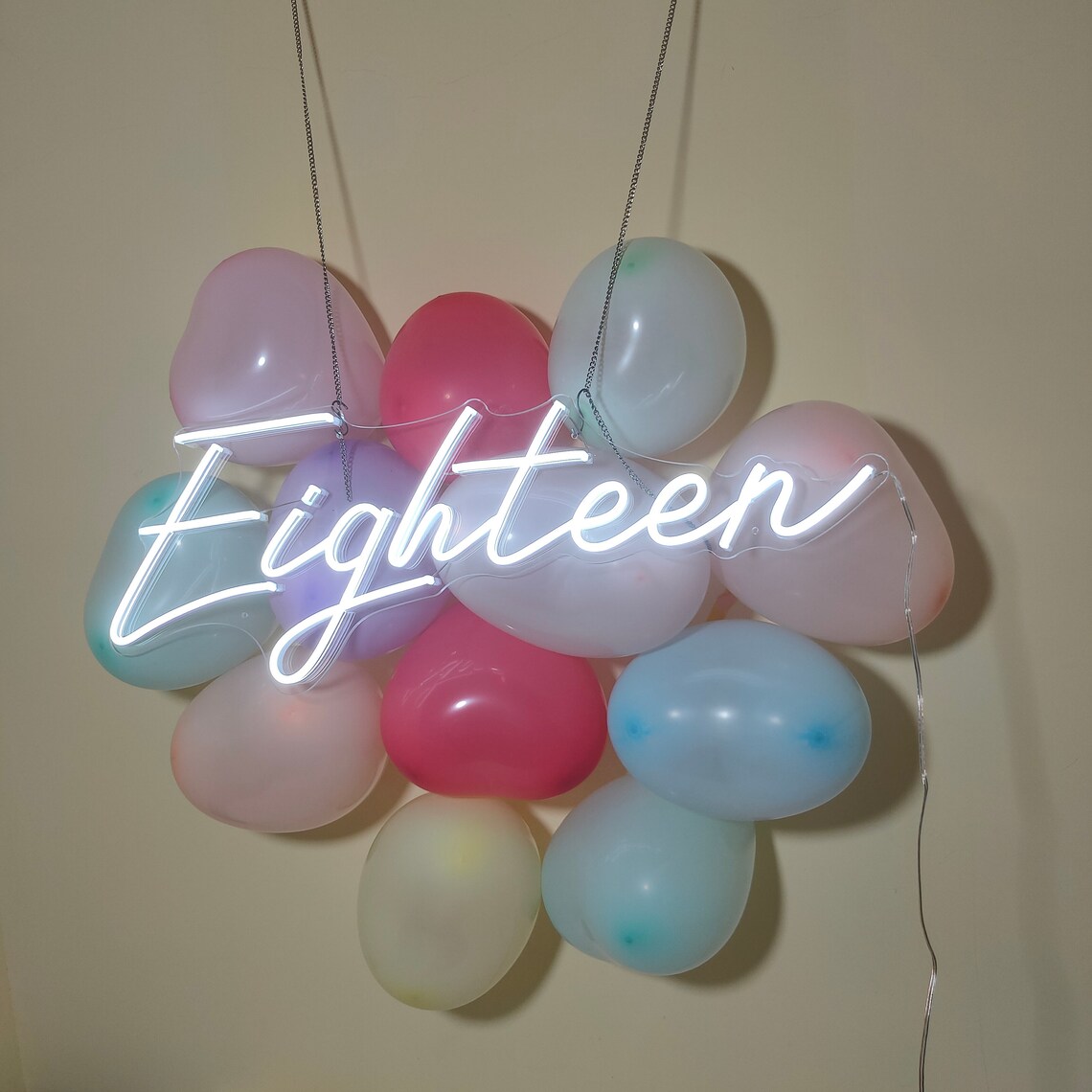 Custom Neon Sign 18 Eighteen Neon Flex Sign Night Lights | Etsy