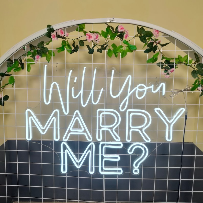 Custom Neon Sign Will You Marry Me Neon Sign Wall Decor - Etsy