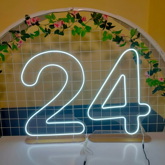 Neon Sign Custom Number 0-9 Flex LED Neon Light Home Baby | Etsy