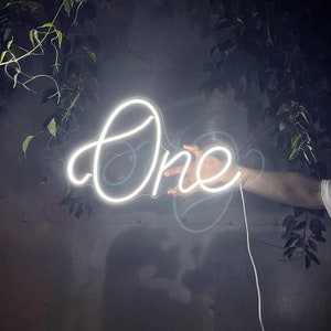 Neon Sign Custom | One Neon Sign Led| 1st Birthday Neon Sign | Baby ...