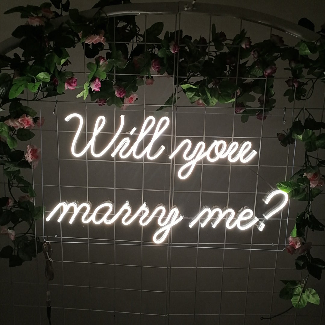 Neon Sign Custom | Neon Sign | Wedding Neon Sign | Will You Marry Me ...
