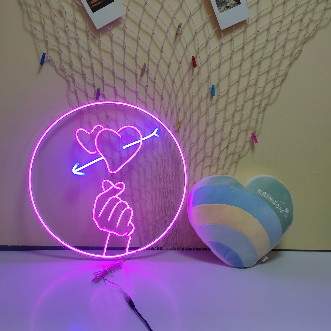 Custom Neon Sign Heart Love Neon Sign Wedding Personalized | Etsy