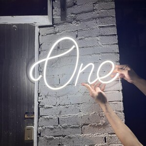 Neon Sign Custom | One Neon Sign Led| 1st Birthday Neon Sign | Baby ...
