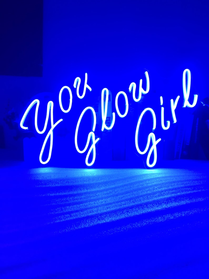 You Glow Girl Custom Neon Sign Bedroom Party Decoration Wall - Etsy