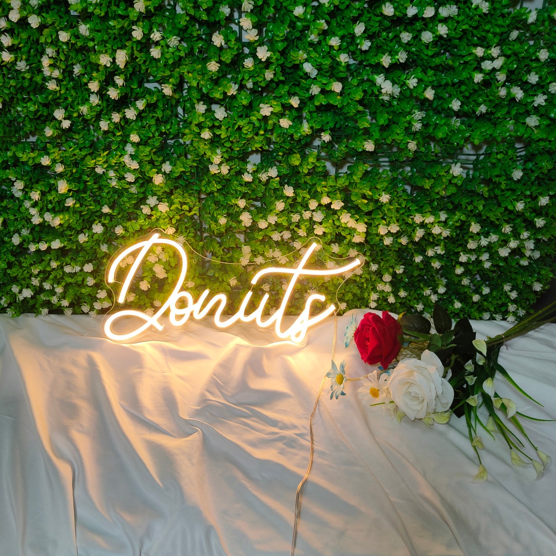 Neon Sign | Custom Name Neon Light | Donuts Neon Sign | Business ...