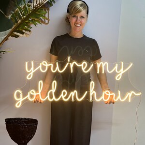 Neon Sign |you're My Golden Hour | Custom Neon Sign | Neon Sign Wedding ...