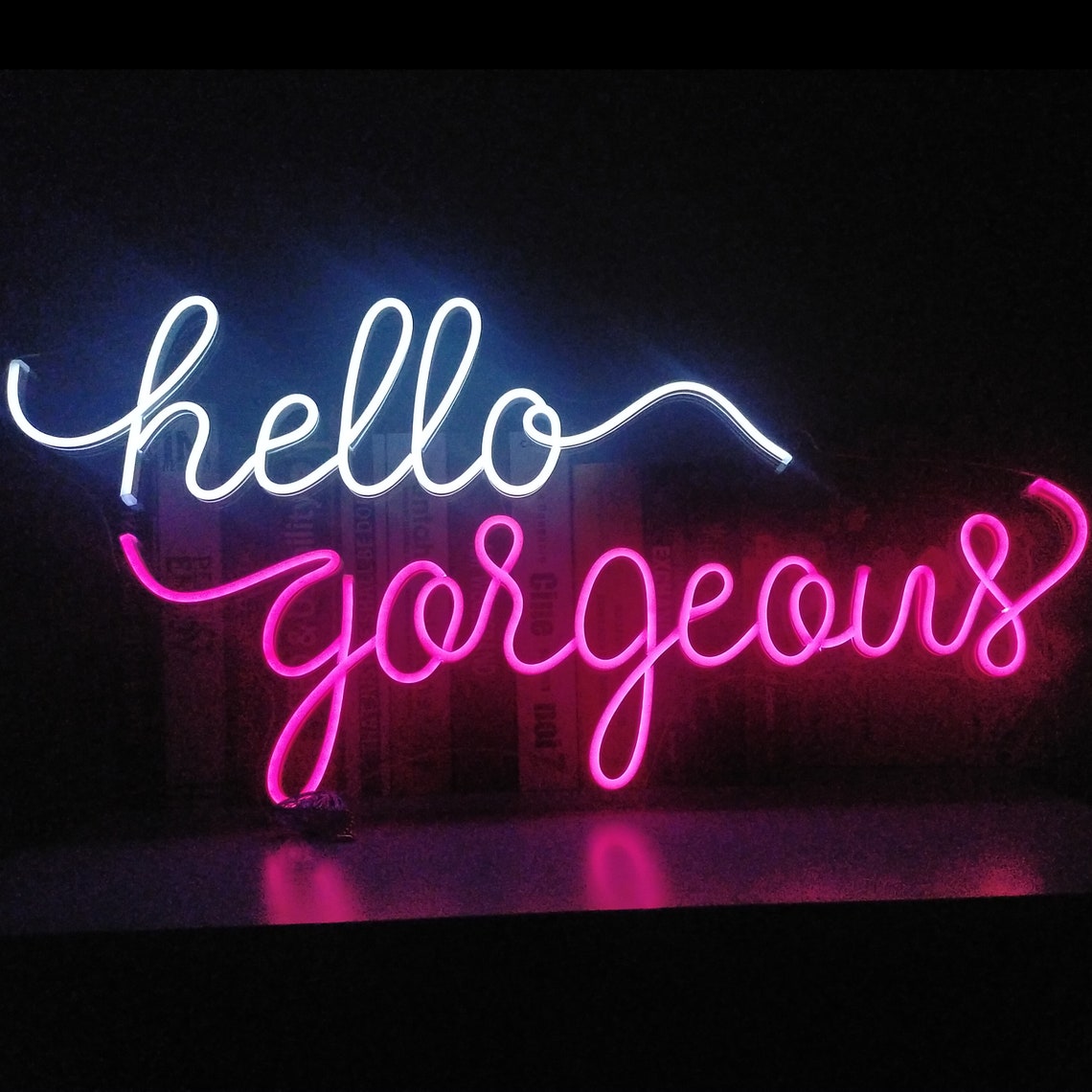 Hello Gorgeous Neon Signs light Custom Bar Home Makeup Logo | Etsy