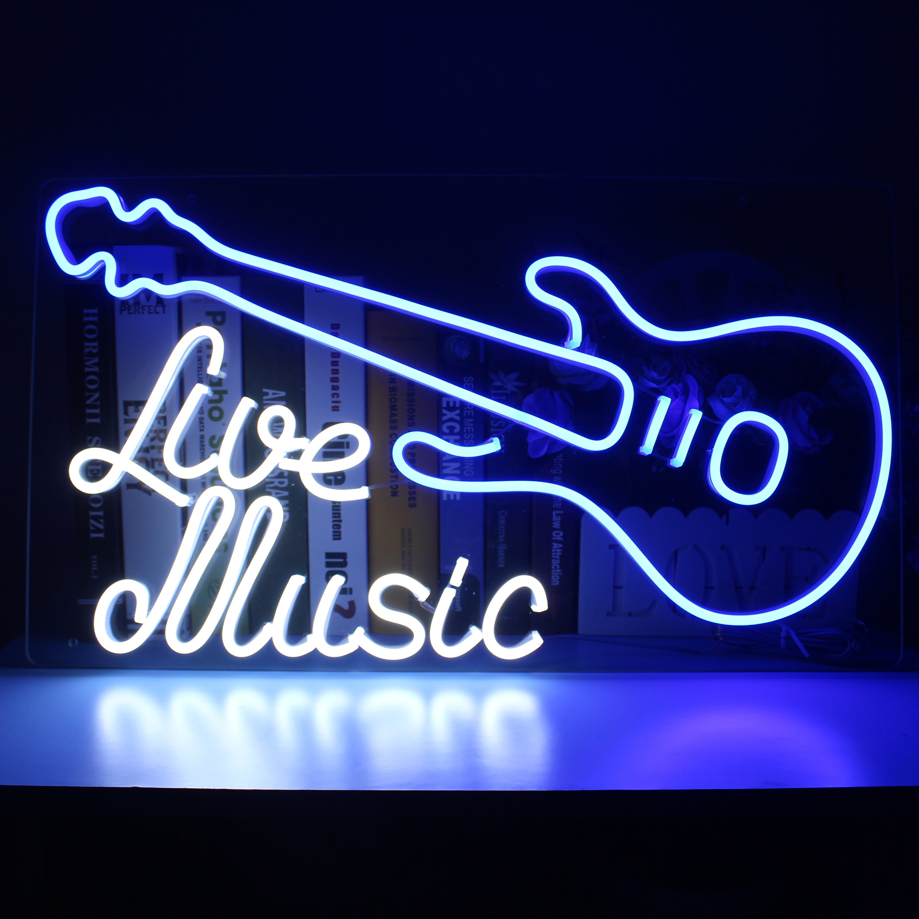Wall Décor Guitar neon light Music led wall art Guitar led sign Music ...