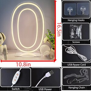 Neon Signs Custom | Neon Sign Number 0-9 | Neon Sign Wall Decor | Neon ...